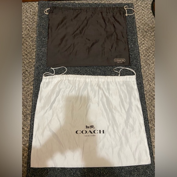 Coach | Bags | 2 Coach Dust Bags White Xl 19x15 1 Brown Silky Dust Bag ...